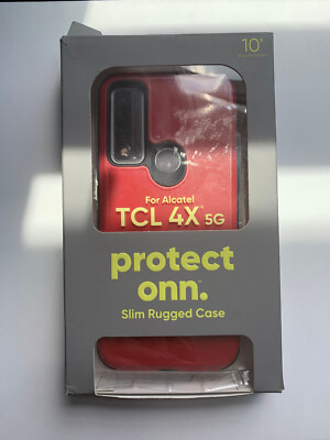 Protect Onn Slim Rugged Case Alcatel TCL 4X 5G Case Red Brand New | eBay