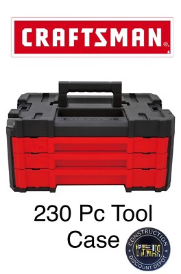 CRAFTSMAN 3 DRAWER TOOL CASE 230 PC VERSASTACK EMPTY **TOOLS NOT ...