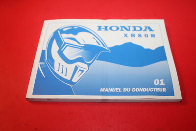 NOS OEM HONDA 2001 XR80R ONERS MANUAL IN FRENCH PART# 00X33-GN1-6400 | eBay
