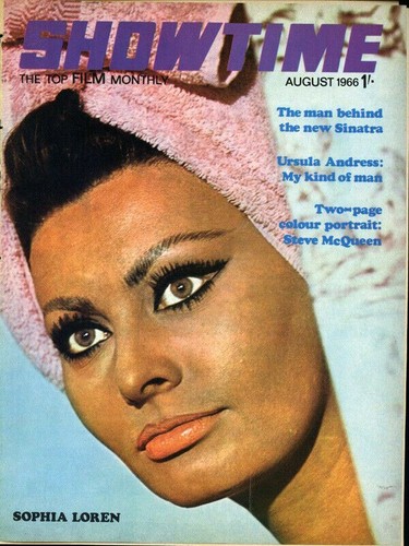 Showtime Magazine Sophia Loren Cover Photo Steve McQueen Poster Raquel ...
