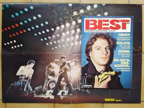BEST N°162 poster QUEEN / David BOWIE POLICE TRUST GO'SGO'S GIRLSCHOOL ...