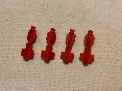 GI Joe Vehicle Cobra WOLF set of 4 Red Missiles Bombs 1987 Original ...