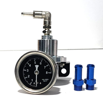 ADJUSTABLE FUEL PRESSURE REGULATOR 1 TO 1 RATIO RISER & GAUGE BK FOR ...