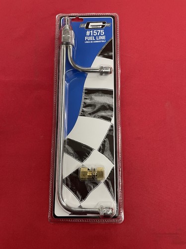 Mr. Gasket 1575 Fuel Line Chrome Steel Demon Series 3/8" Barbed Hose ...