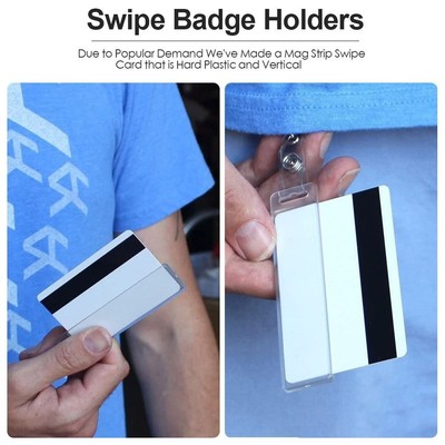 10pcs Half Card Swipe Badge Holder Hard Card Protectors Office | eBay ...