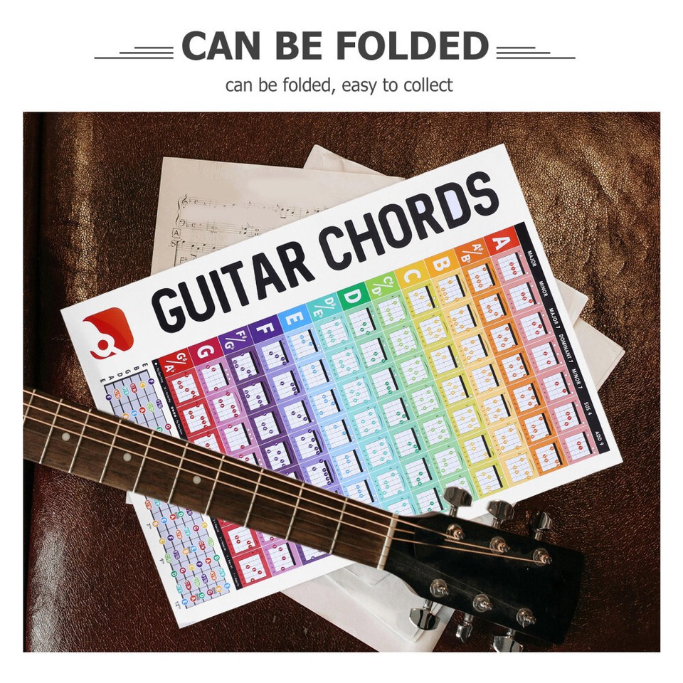 3 Pack Gitarrenakkordtabelle Poster Gitarren Akkord Diagramm Ebay
