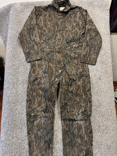 VTG Mossy Oak Coveralls Mens Large Regular Camouflage Hunting Full Body ...