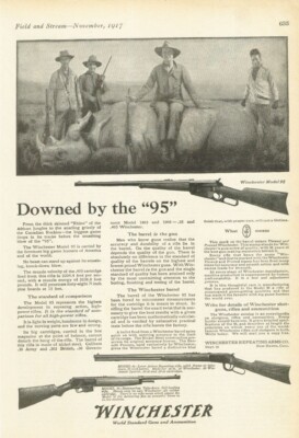 1917 WINCHESTER MODEL 95 SHOTGUN RIFLE HUNTING NEW HAVEN RHINO SHOOT ...