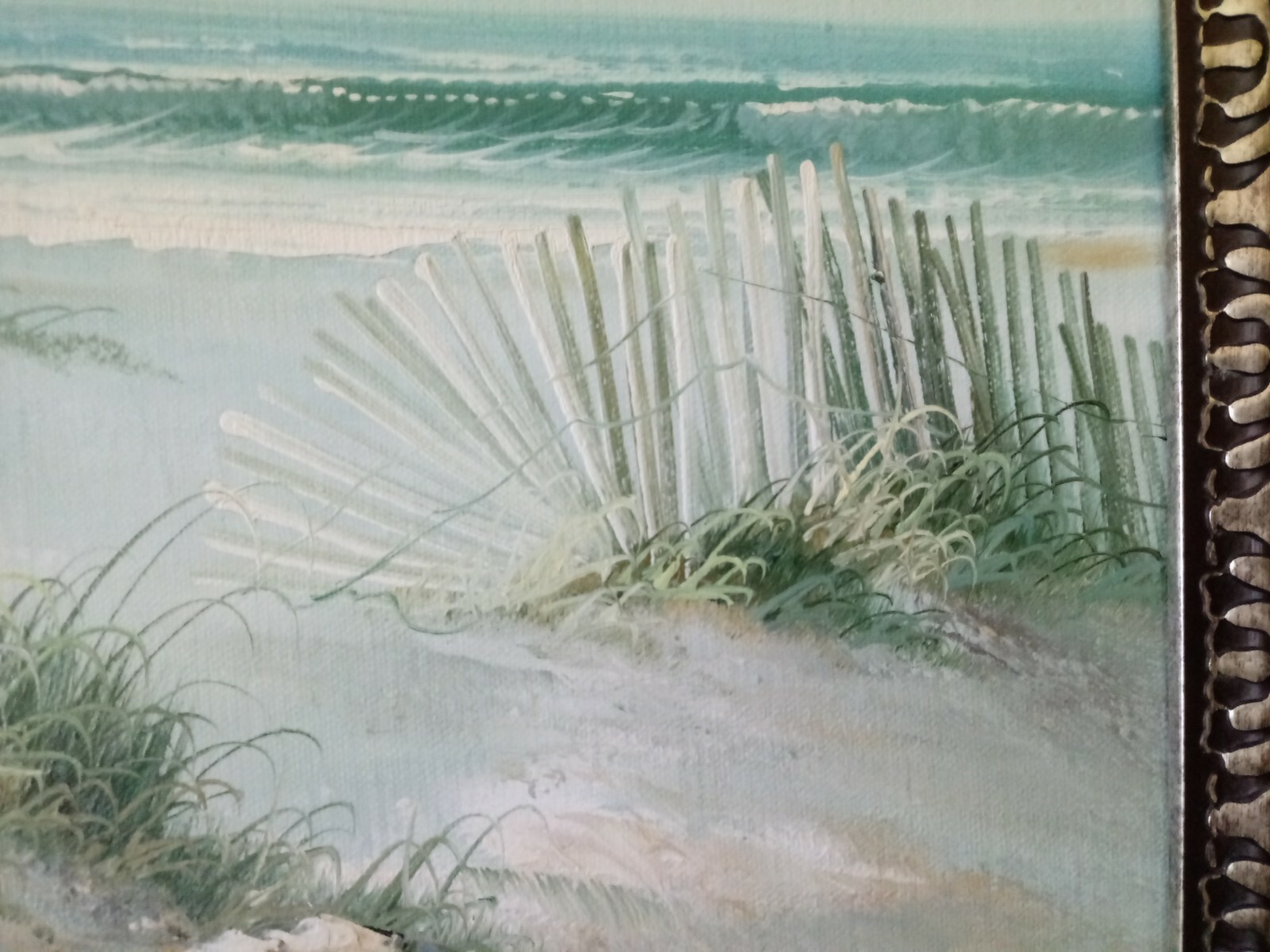 Original Oil_on_Canvas by Neil Adamson Painting Beach Grassy Dunes and ...