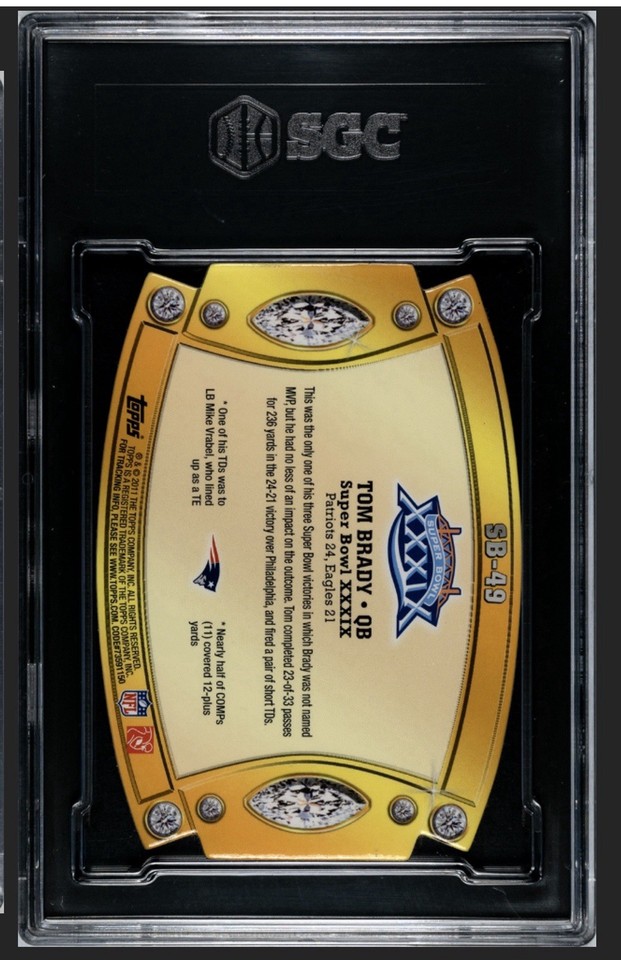 2011 Topps - Super Bowl Die-Cut Tom Brady #SB-49 New England Patriots ...
