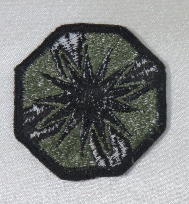 USA Army 13th Sustainment Command Single Military Patch Black on Olive ...