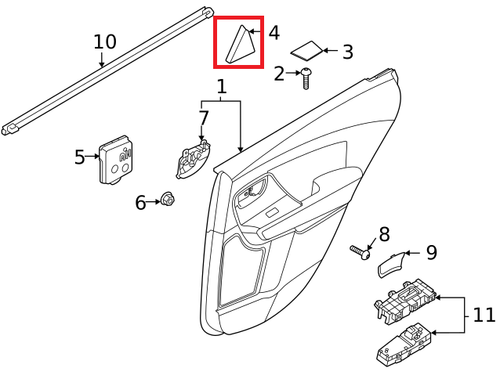 NIRO DE COVER ASSY-RR DR DELTA INR,RH 2016-2022 WAGON 1.6L -GENUINE NEW ...