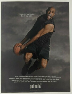 Vince Carter Got Milk Vinsanity Print Ad Poster Art PROMO Original ...