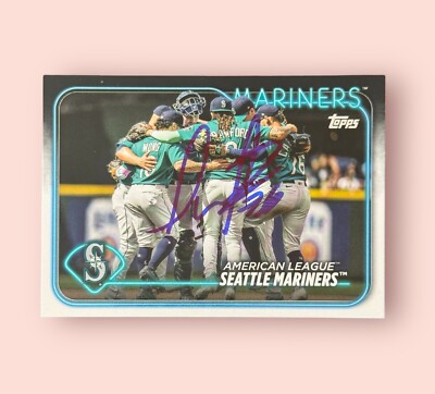 Leo Leonardo Rivas Signed Autographed 2024 Topps Mariners Team Card | eBay