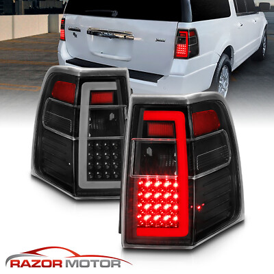2007-2017 Ford Expedition LED C Bar Black Tail Lights Replacement Pair ...