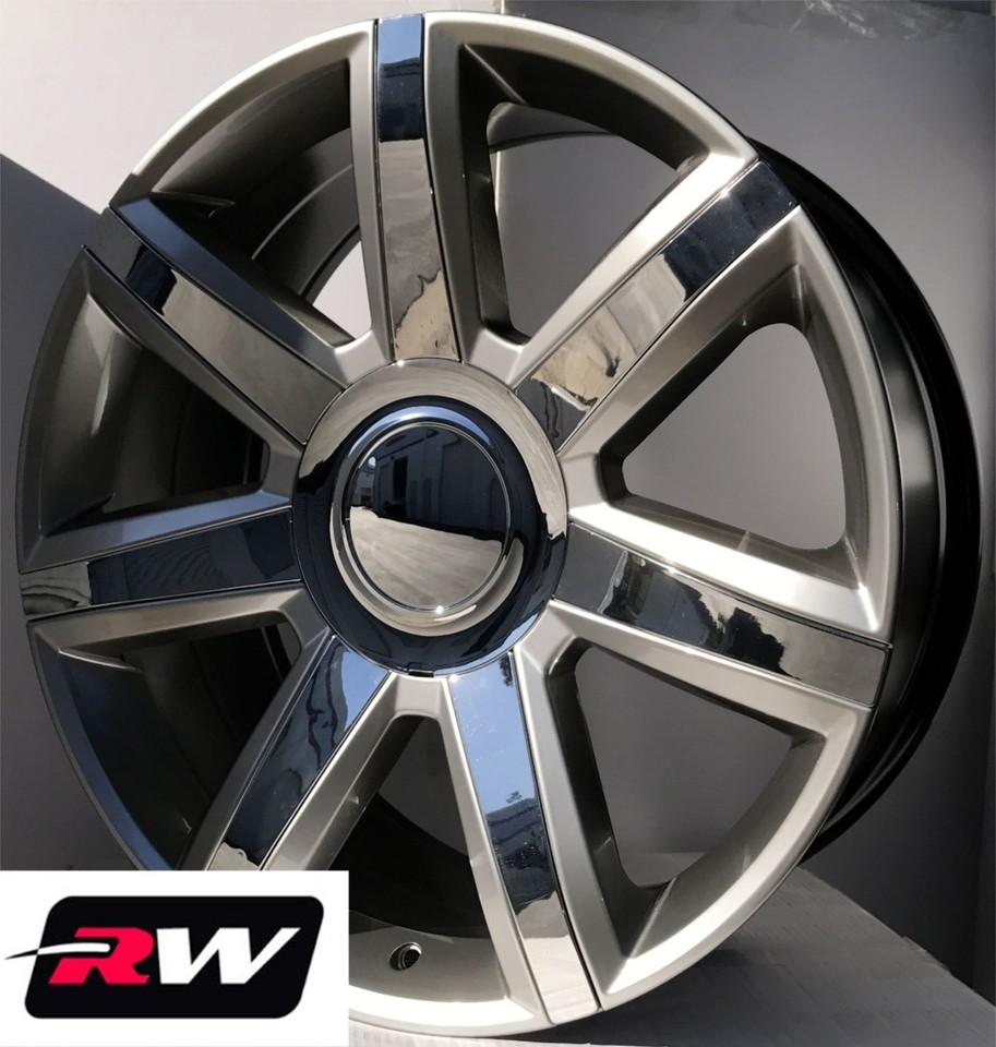 22 inch Cadillac Escalade OE Factory Replica Wheels 4739 Silver Chrome ...