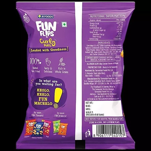 Fun Flips Curly Puffs Mocktail Baked 18 gm, pack of 20 | eBay