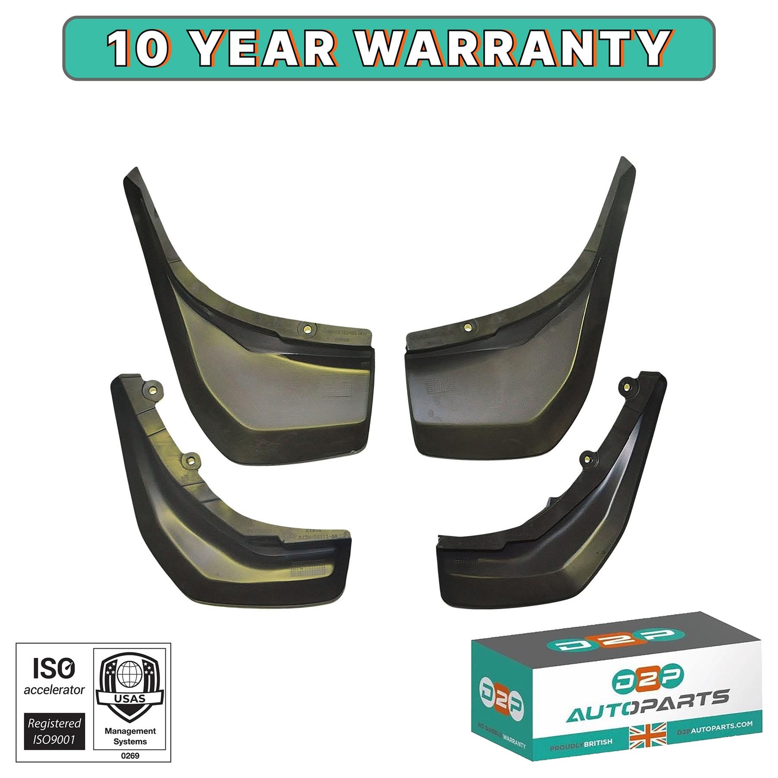 RANGE ROVER EVOQUE FRONT & REAR MUDFLAP SET MUD FLAPS KIT VPLVP0065 ...