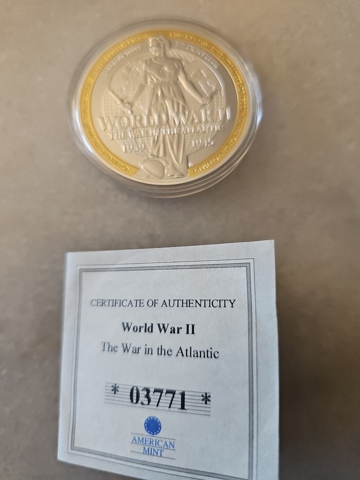 2017 D-Day Invasion of Normandy World War II Commem Proof 2" Coin w/COA ...