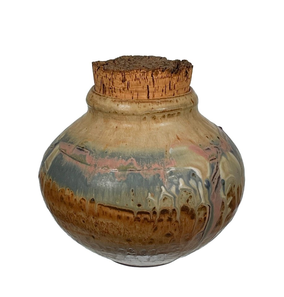 Jerry Kessler Loess Hills Studio Pottery Jar Cork Lid - Onawa Iowa | eBay