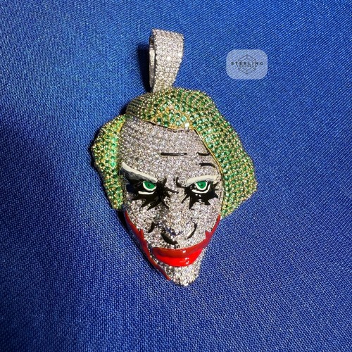 14K GoldPlated Clown Face Pendant Iced CZ HipHop Bling + AntiTarnish ...