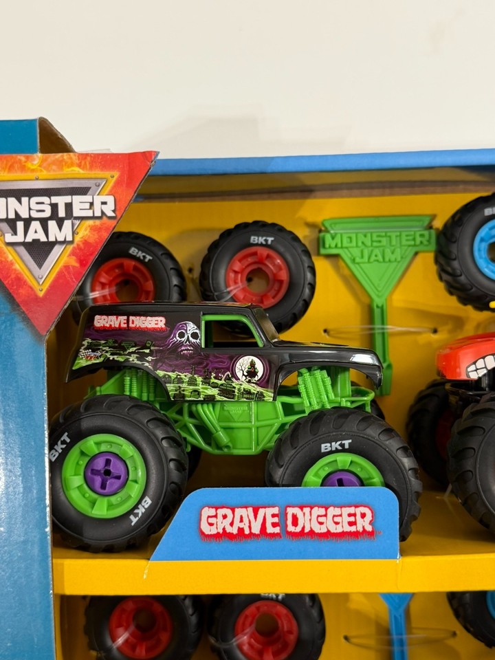 Monster Jam Mechanix 4 Pack 1:43 Build & Rebuild Trucks El Toro Grave ...