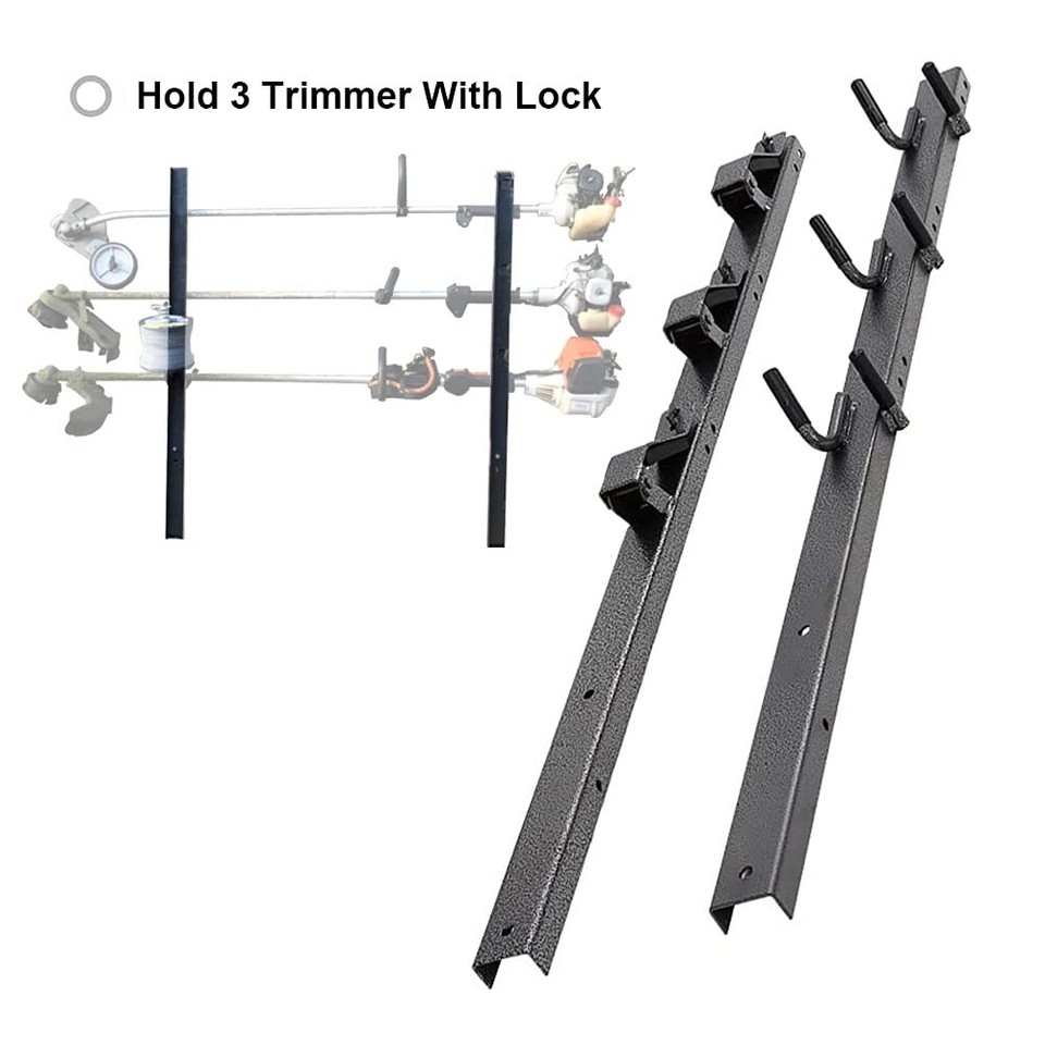 3 Place Lock Weedeater Trimmer Rack and 6 Holes Hand Tool Rack for ...