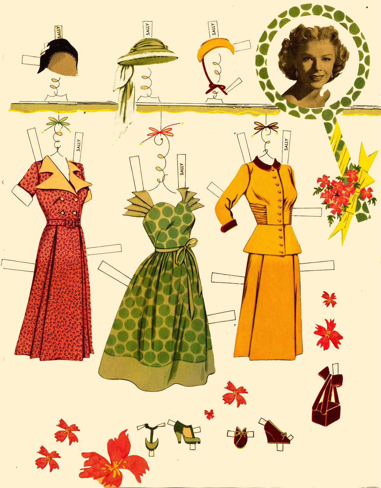 VINTGE 1951 MGM STARLETS PAPER DOLL ~LASER REPRODUCTIN ORG SZ UNCUT NO1 ...