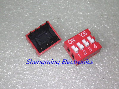 10PCS Slide Type Switch Module 4-Bit 2.54mm 4 Position Way DIP Red ...