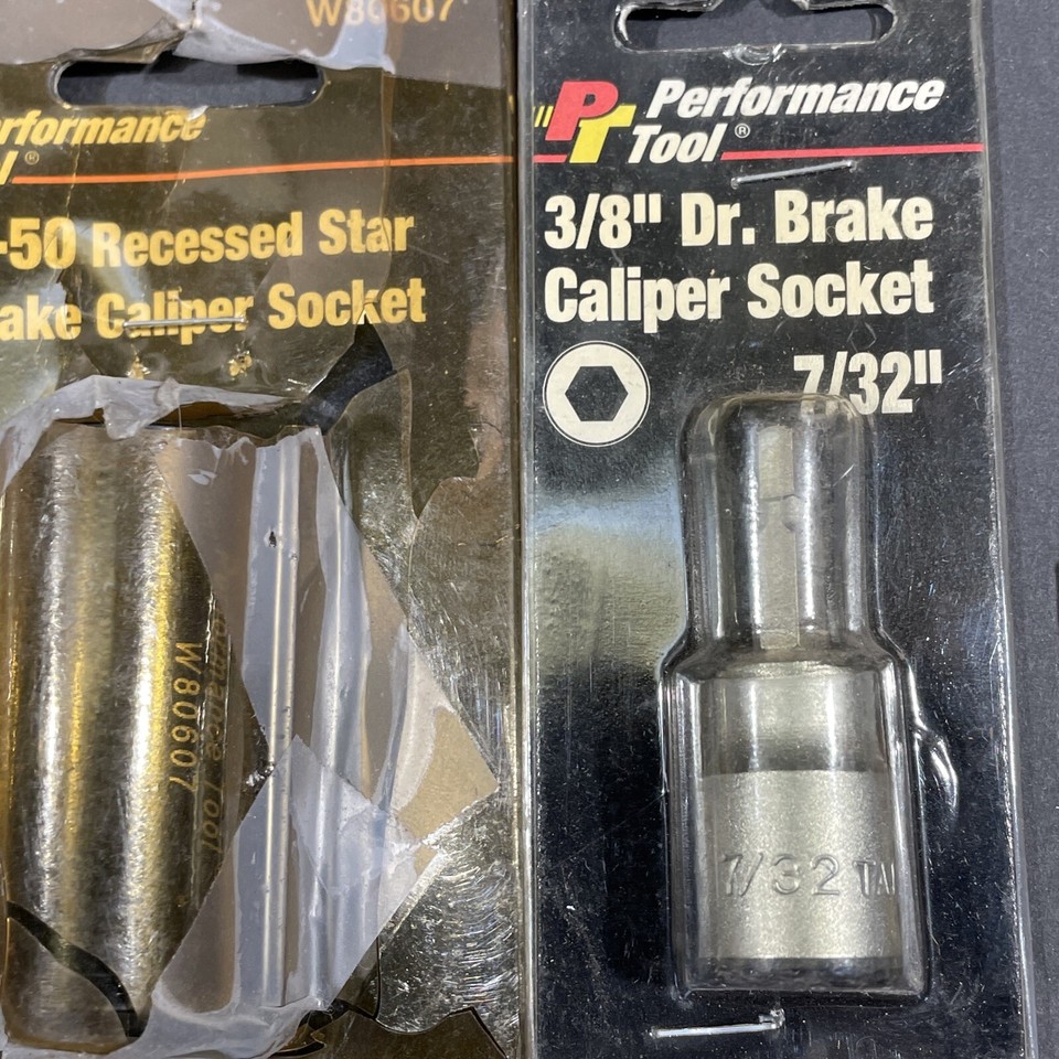 8- Performance Tools Brake Specially Tools, Caliper Sockets, Recessed ...