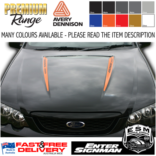 V8 BONNET Decal Stripe Kit fits BA BF Falcon BOSS 260 BOSS 290 Avery ...