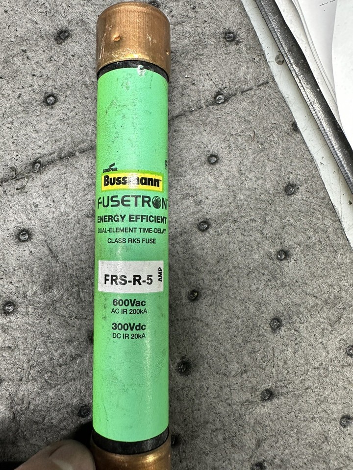 🔥LOT OF (3) BUSSMANN FUSETRON FRS-R-5 FUSES ENERGY EFFICIENT 600V ...