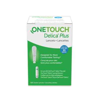 ONETOUCH Delica Plus Lancets, EXTRA FINE 33 Gauge, 200 Total, 2 Boxes ...