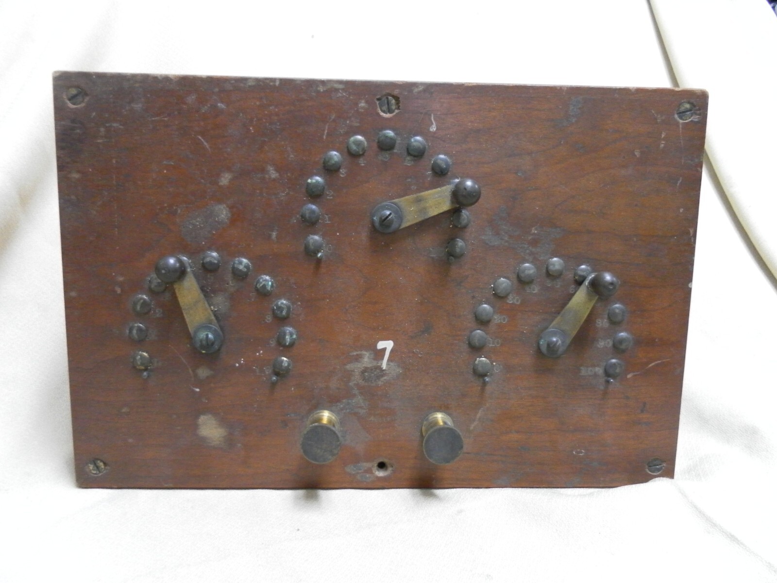 Antique School or Science Lab resistance? Inductor coil?selector box ...