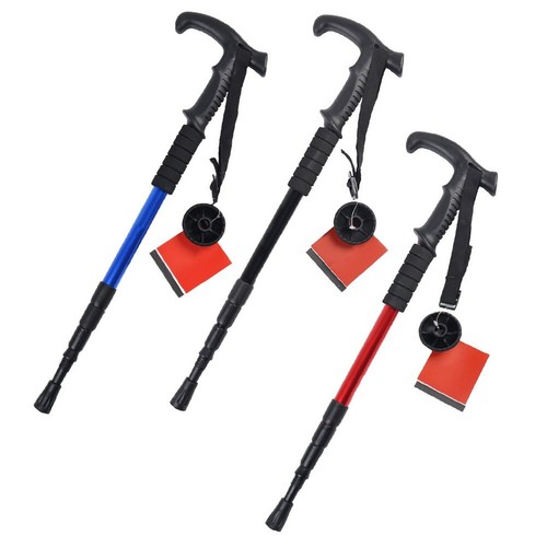 Camping Folding Stick Shock Stick Telescopic Crutch Aluminum Alloy ...