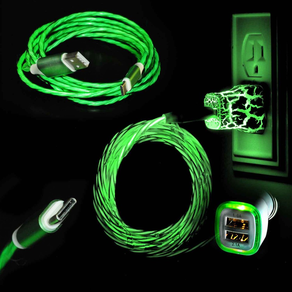 LYTECORDZ LED Lighted Light Up TYPE C Charging Charger Cable USB Cord ...