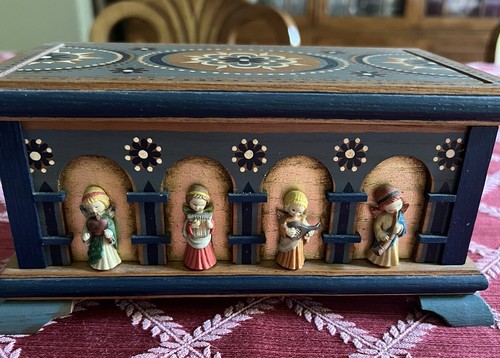 Anri Reuge Swiss Movement Jewelry or Trinket Wooden Box Plays Emperor’s ...