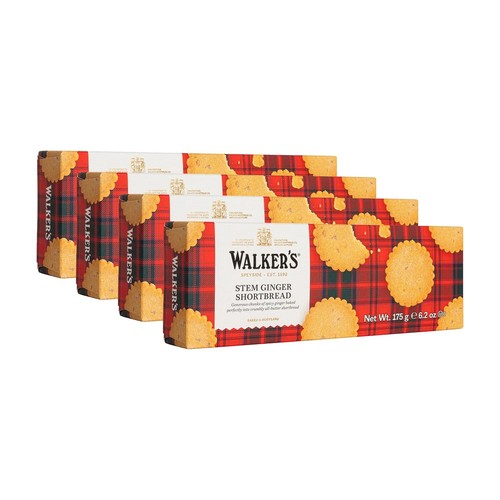 Walker's Shortbread Stem Ginger Cookies, All-Butter Shortbread Cookies ...