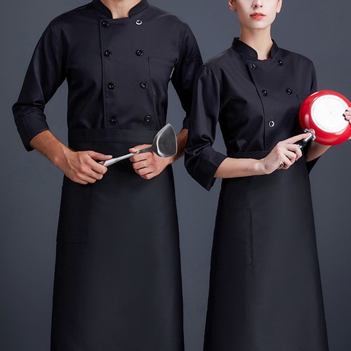 Chef Jacket Double Breasted Anti-dirty Unisex Adult Kitchen Chef Coat ...