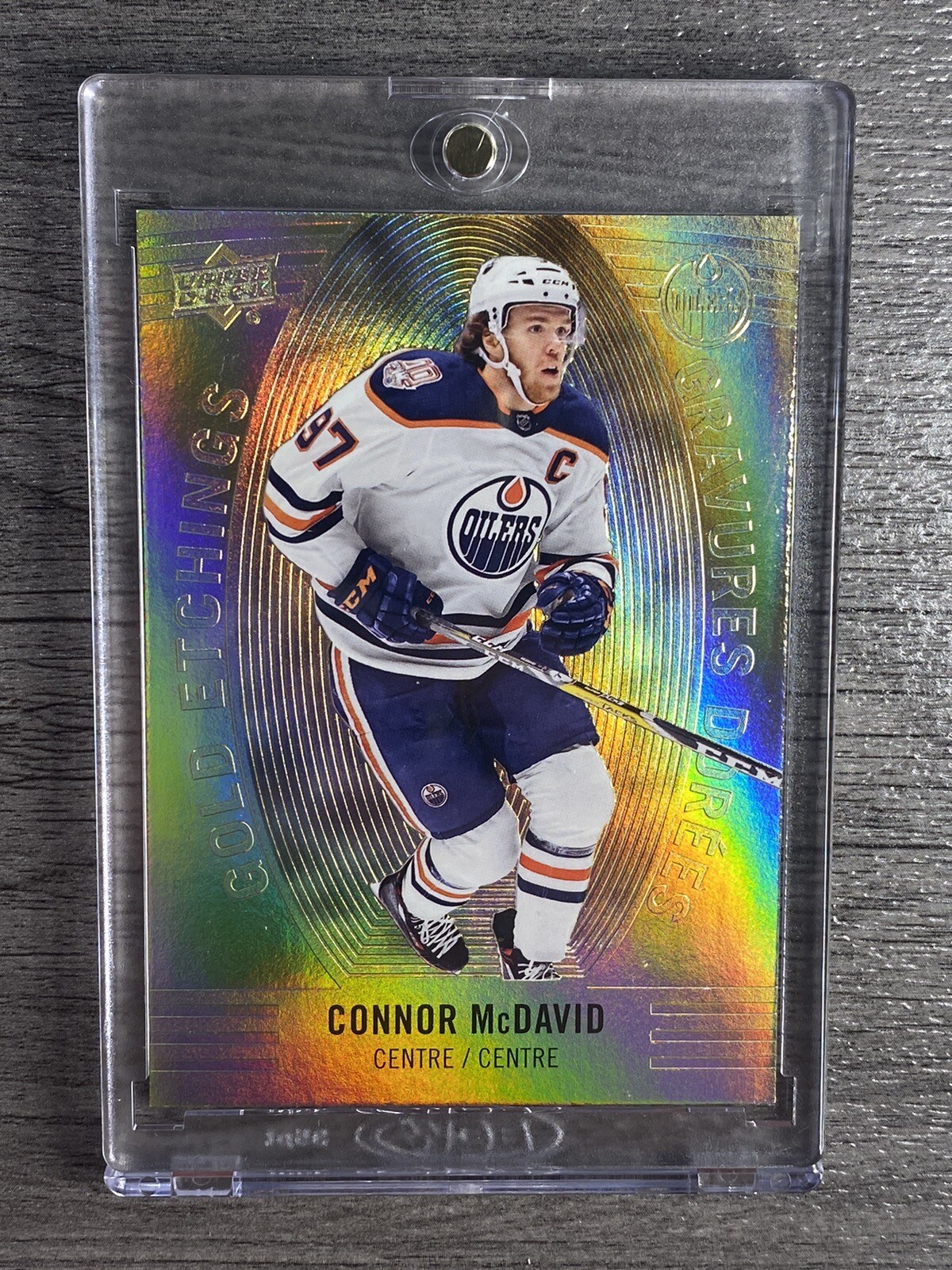 Connor McDavid RARE GOLD REFRACTOR INVESTMENT CARD SSP UPPER DECK ...