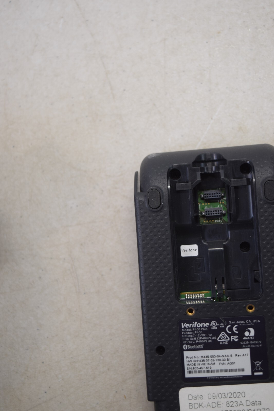 VeriFone P400 Plus PIN Pad (M435-003-04-NAA-5). Untested, no power cord ...