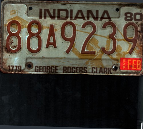 Vintage Indiana License Plate - Plate 1980 Crafting Birthday Man Cave ...