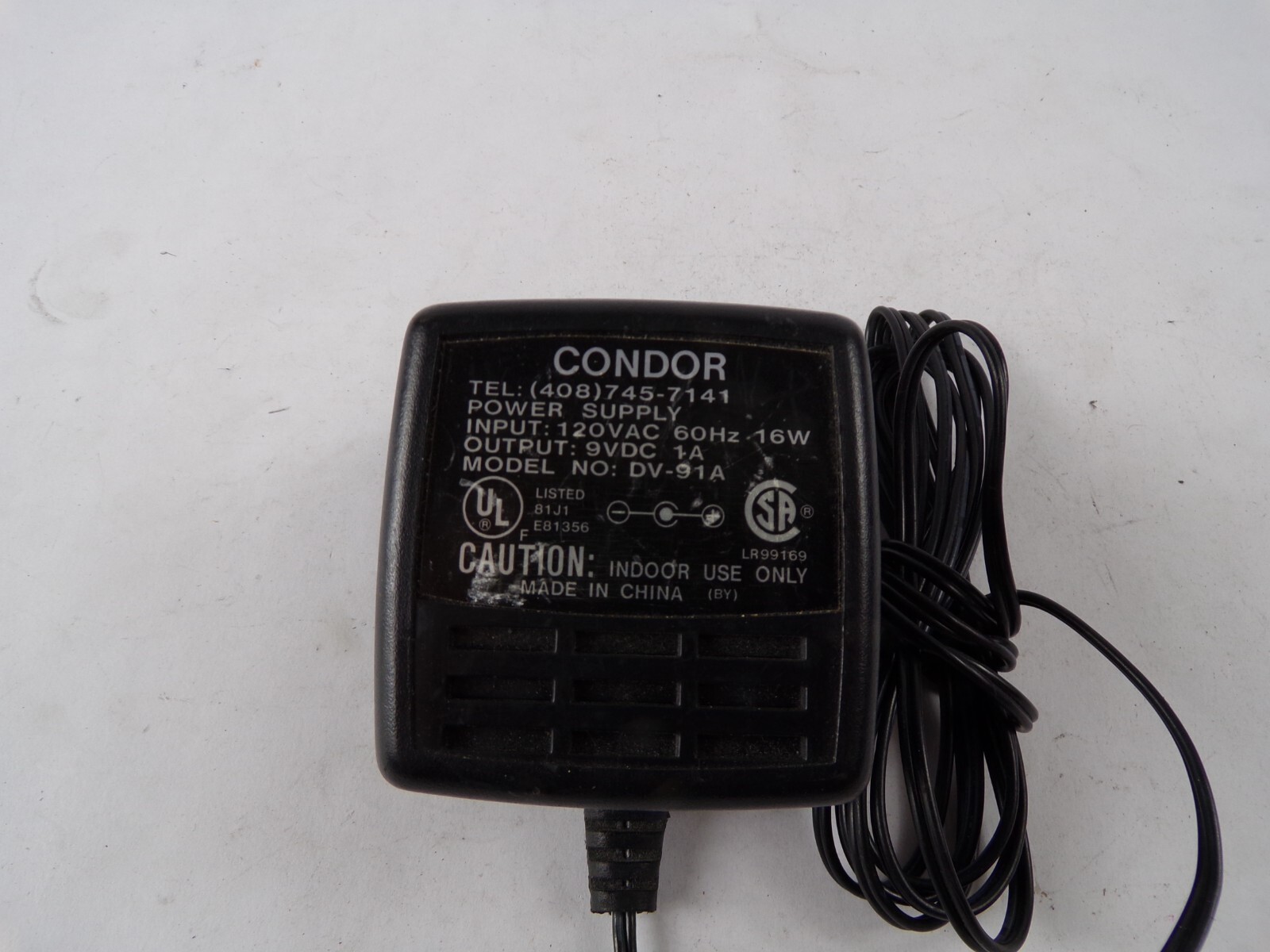Genuine Condor DV-91A Output 9 V 1 A Power Supply Adapter A55 | eBay