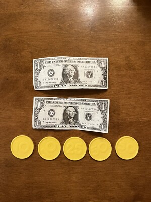 Vintage Pretend Play Plastic Coins & Paper Money Lot - Smoke Free Home ...
