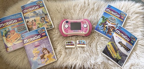 Vtech Mobigo 2 Electronic Handheld Learning Game System Pink 7 Games ...