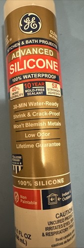 GE Advanced Silicone Clear 100% Waterproof Kitchen & Bath Projects Best ...