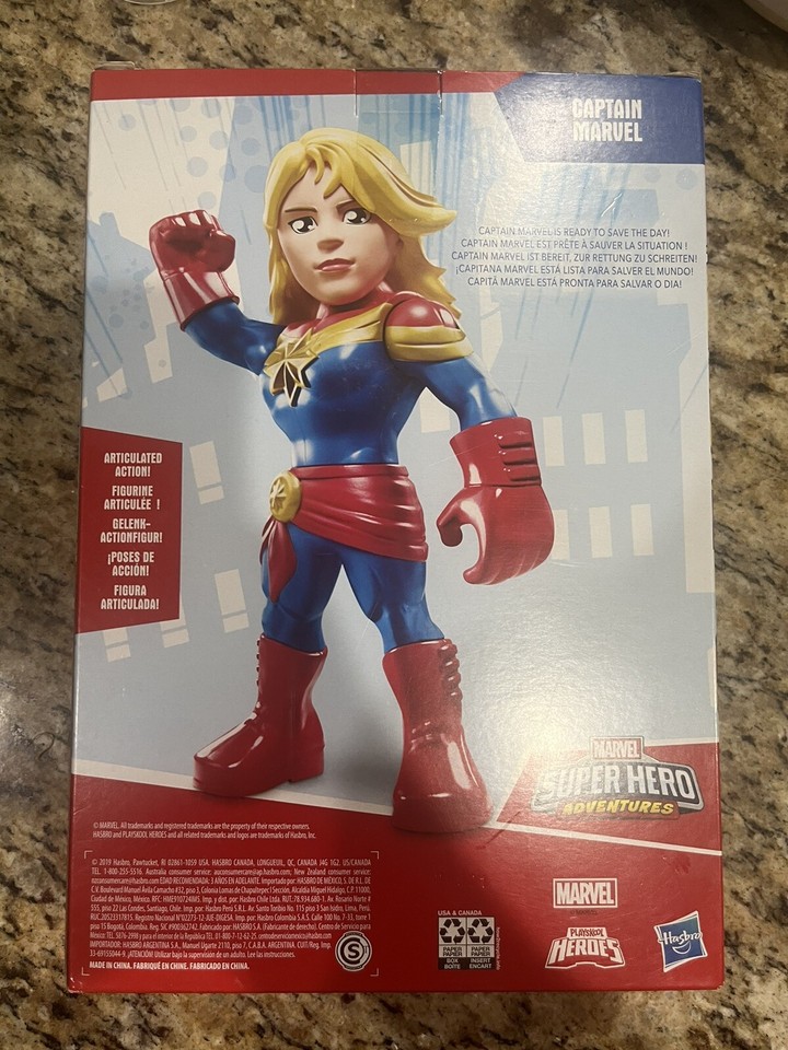 10" CAPTAIN MARVEL ACTION FIGURE Mega Mighties Super Hero Adventures ...