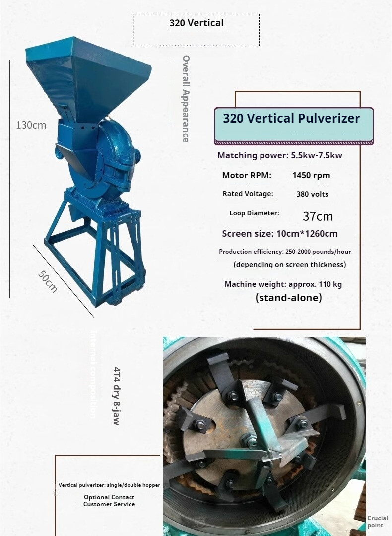 Feed Mill Self-priming Farming Corn Soybean Rice Grain Milling Machine ...