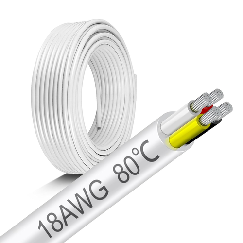 22 Gauge 4 Conductor Electrical Wire, 50FT 22 AWG Stranded 4 Wire Cable ...