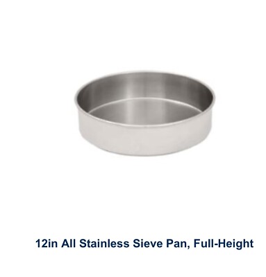 Gilson 12 Inch Stainless Steel Sieve Test Pan V12SFXPN- Full Height | eBay